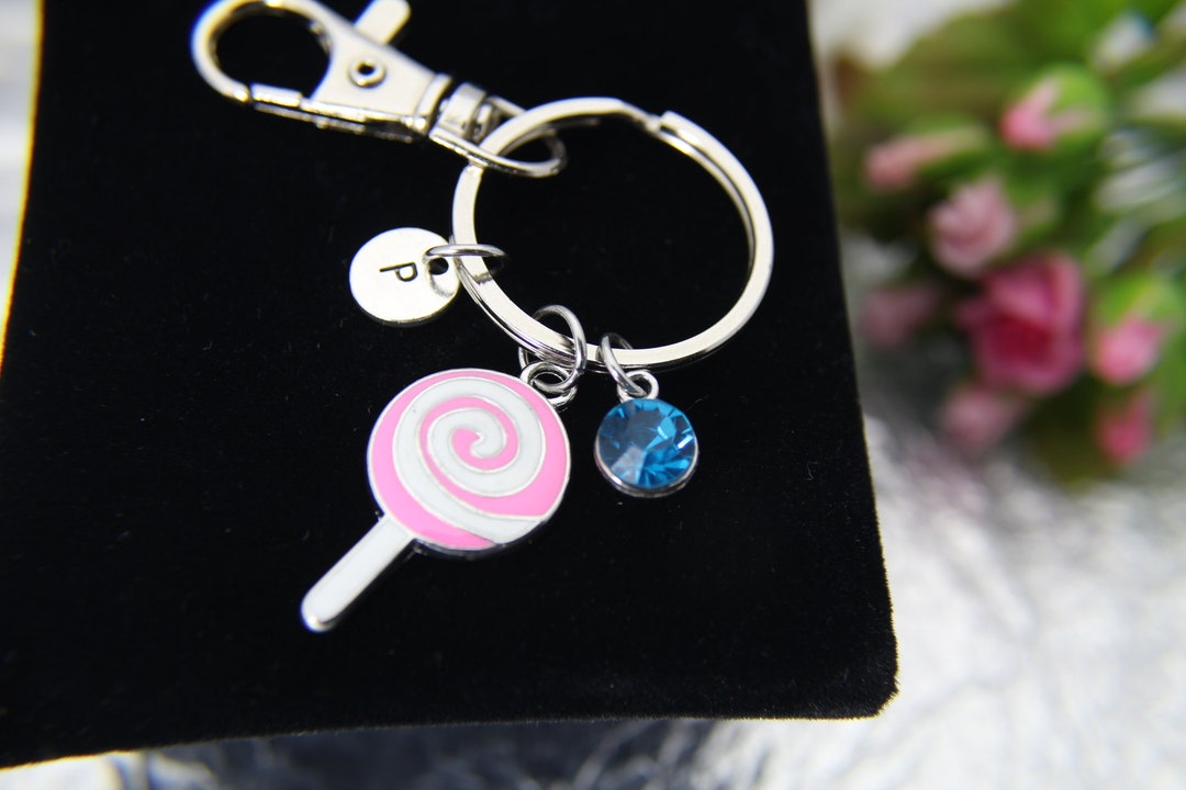 Lollipop Keychain, Candy, Birthstone Jewelry, Personalized Gift, N4746 ...