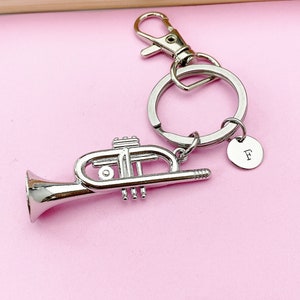 Silver Trumpet Charm Keychain, N5701 - Etsy