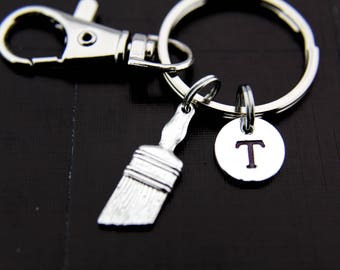 Artist Key Fob Art Supply Keychain Paint & Brush Key Fob Painter Gifts ...