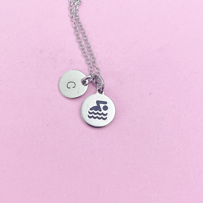 Swimmer Necklace - Etsy