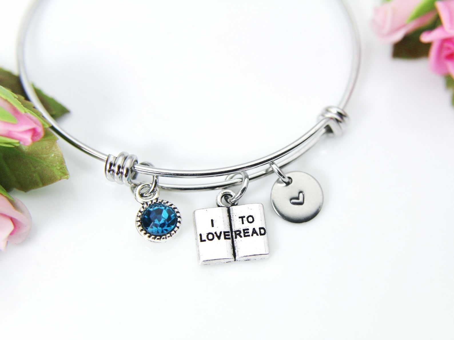 Silver I Love to Read Charm Bracelet I Love to Read Charm - Etsy