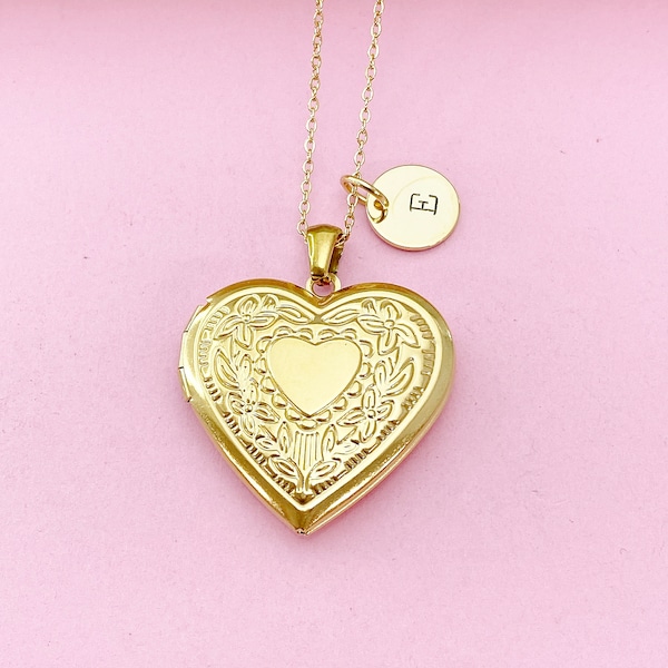 Gold Heart Locket - Etsy