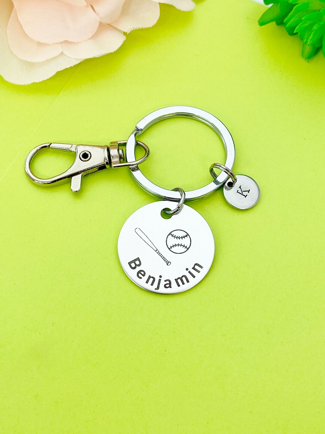 Baseball Bat Ball Keychain Bracelet Necklace Optional, D201 - Etsy