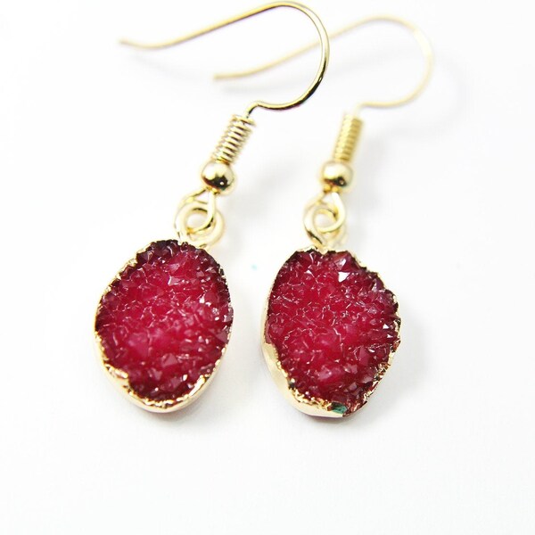 Large Druzy Earrings - Etsy