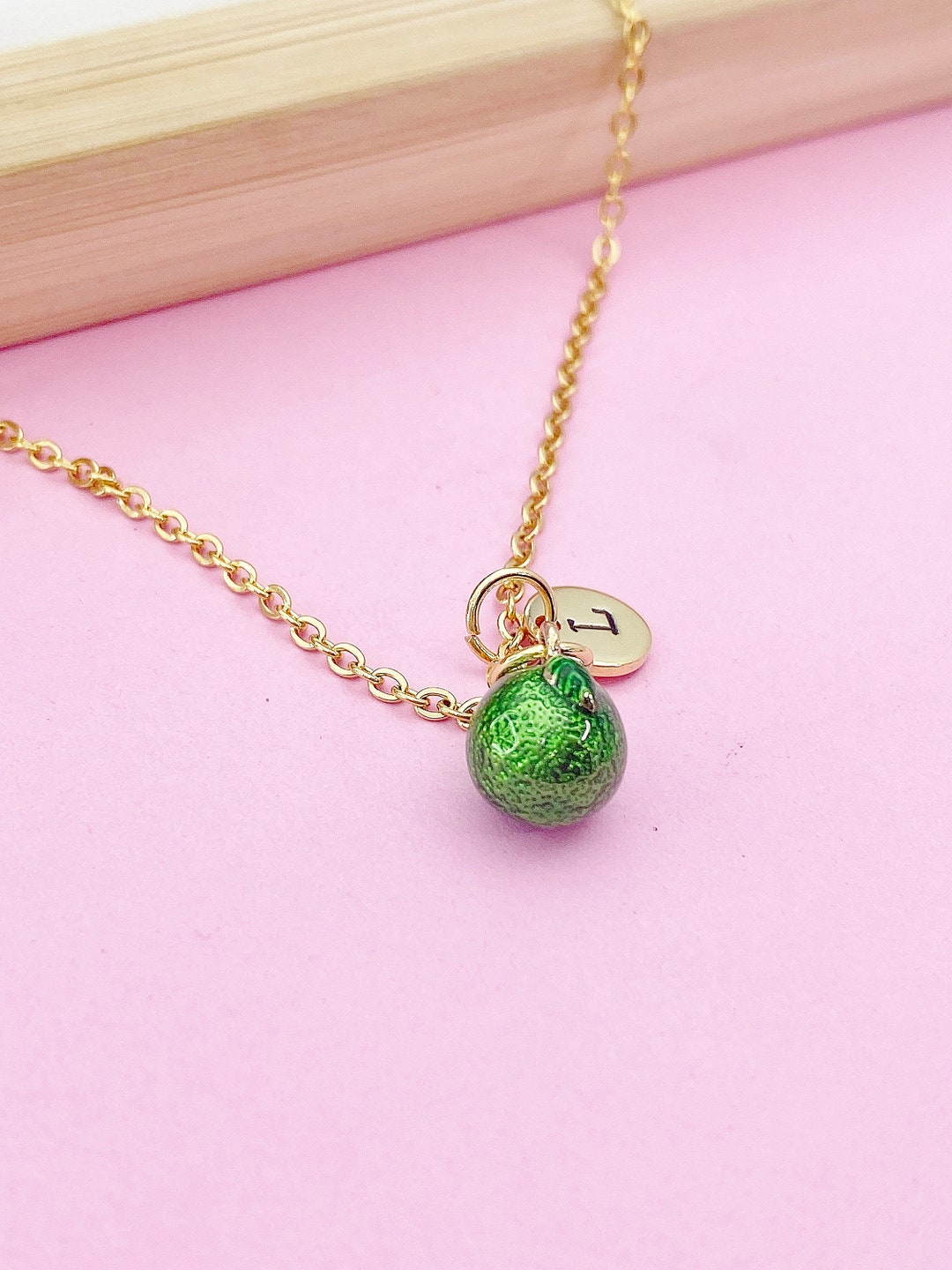 Gold Green Lime Charm Necklace Lemon, Best Seller Christmas Gifts for ...
