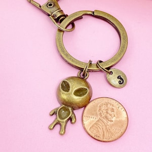 Antique Bronze UFO Charm Keychains UFO Pendant Keychains UFO Keyring ...
