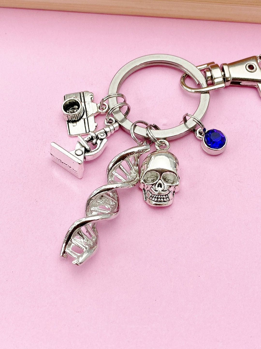Crime Scene Investigation Keychain DNA, Microscope, Camera, Forensic ...