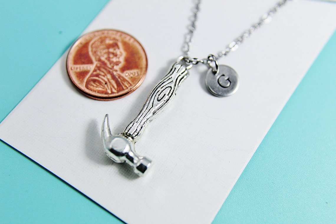 Hammer Necklace Silver Hammer Pendant Charm Necklace With - Etsy New ...
