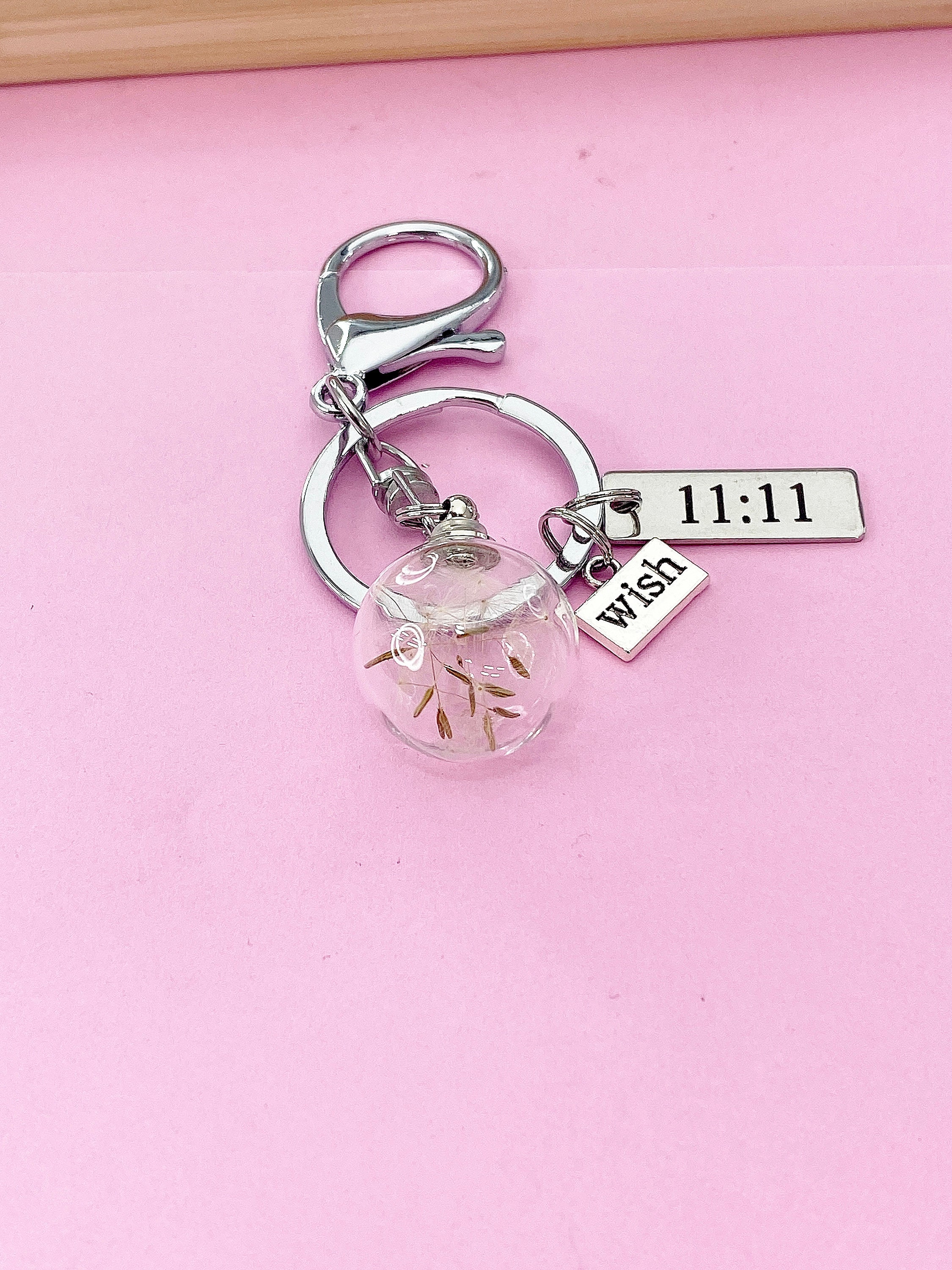 Silver Dandelion Wish Keychain, N5690 - Etsy