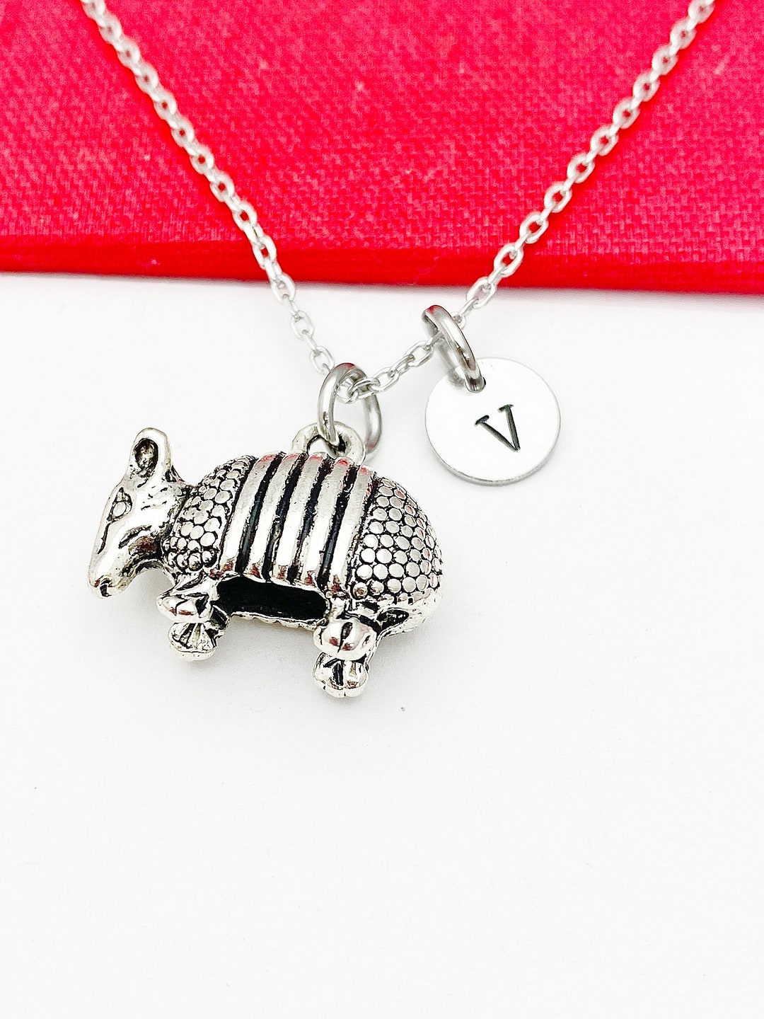 Silver Armadillo Charm Necklace, Armadillo Charm, Animal Charm ...