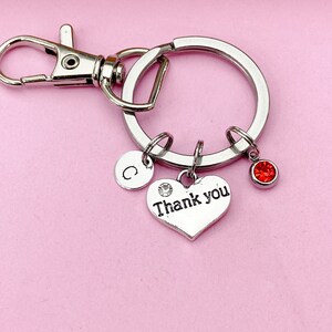 Thank You Keychain, Silver Thank You Charm, Thank You Gift ...