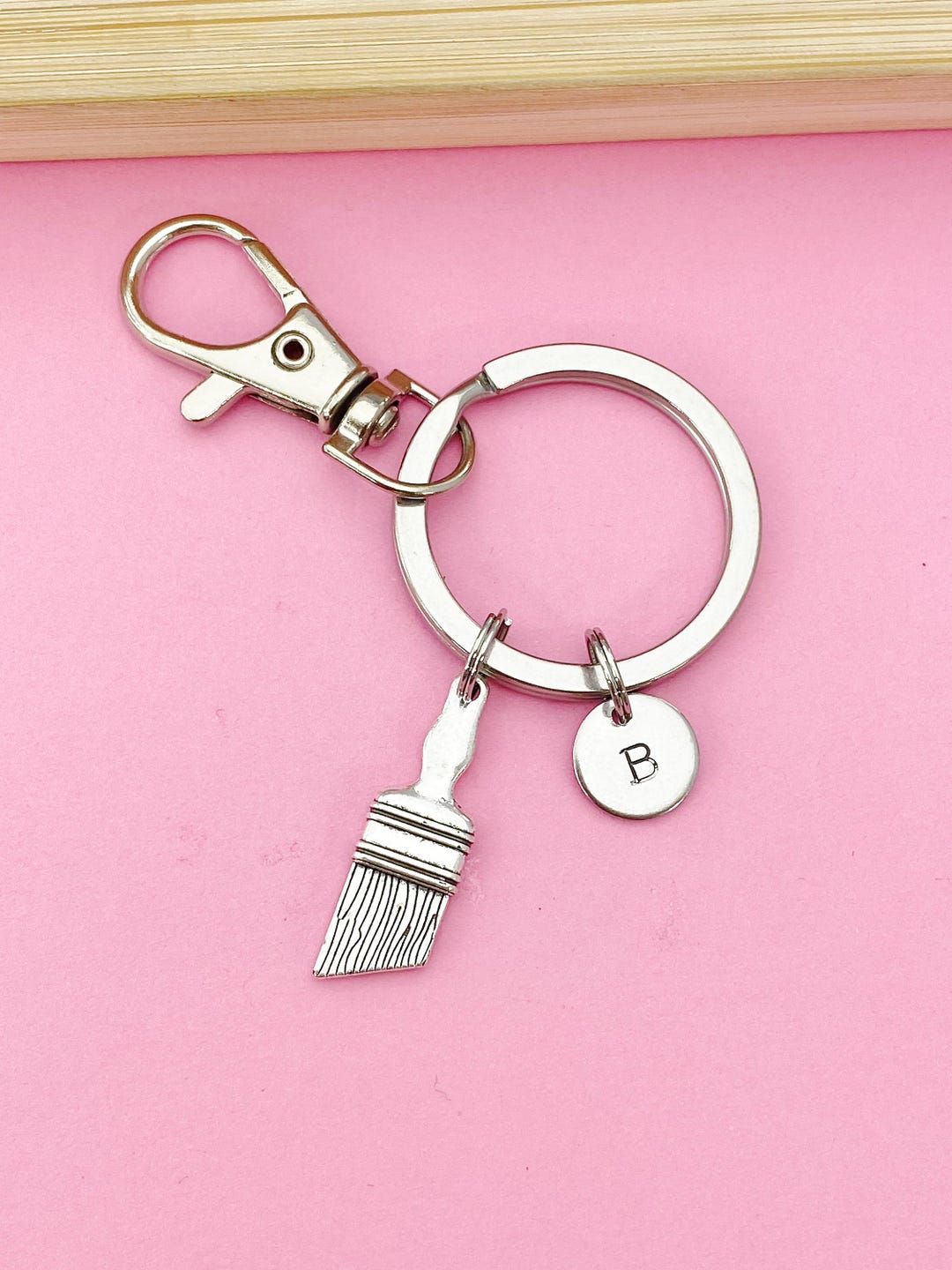 Silver Painter Keychain, Handyman Gifts, Artist Gifts, Paint Brush ...