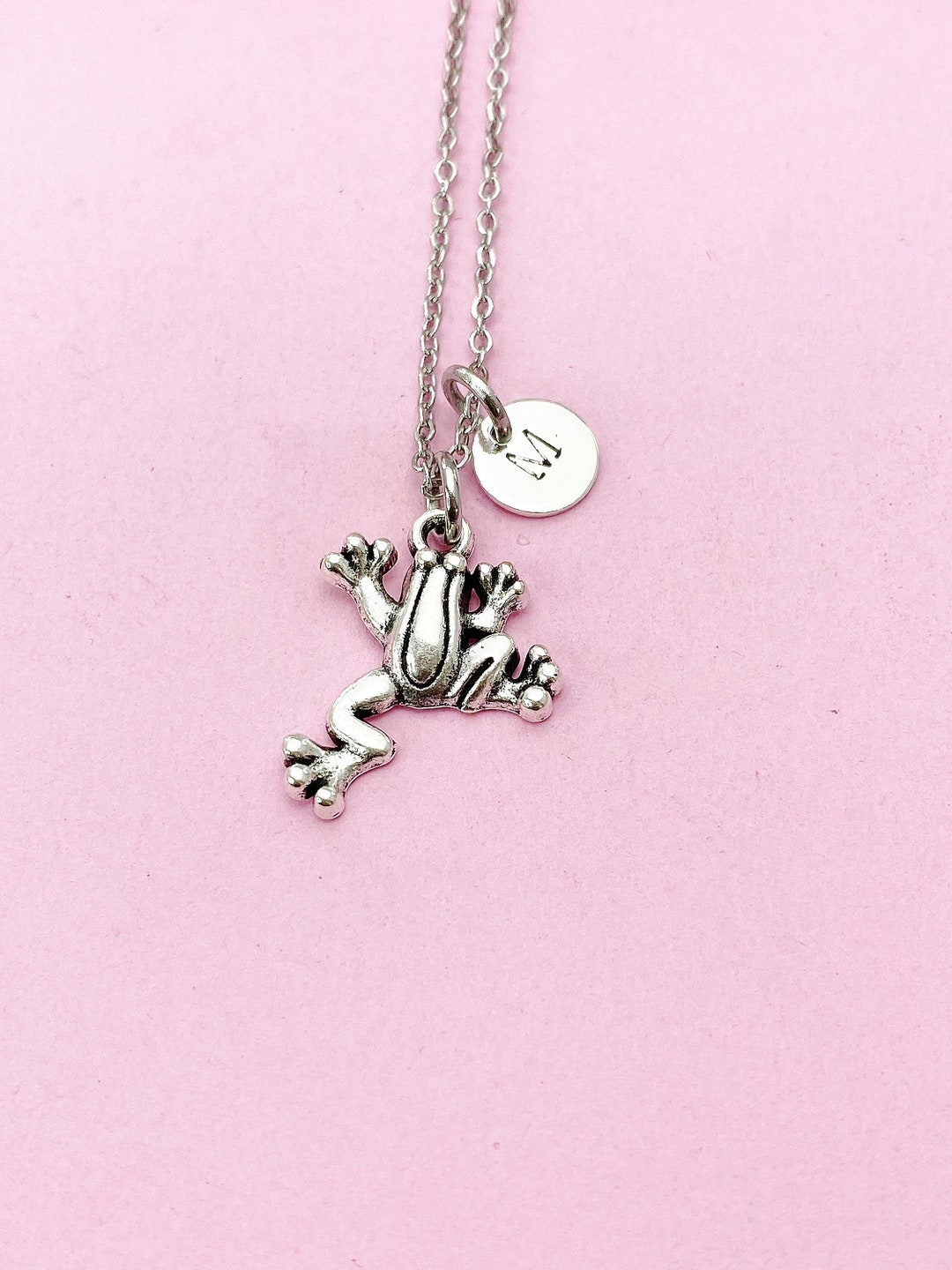 Silver Frog Charm Neckalce, N5034 - Etsy