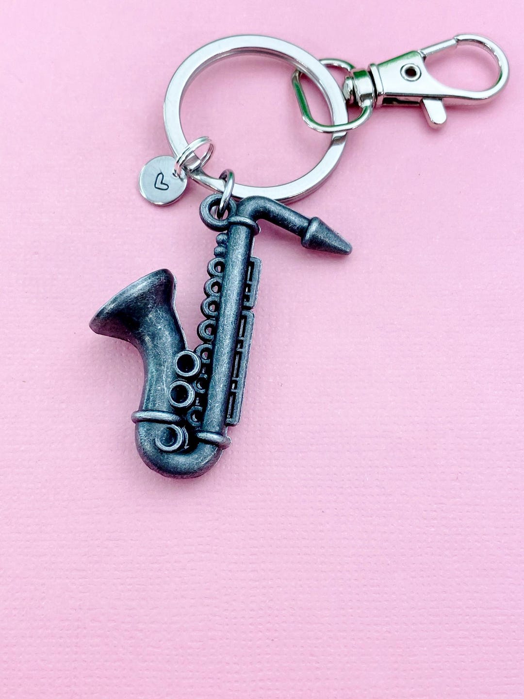 Saxophone Charm Keychain, N6096 - Etsy