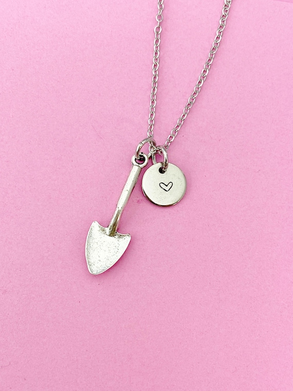 Silver Shovel Charm Necklace N221 Etsy