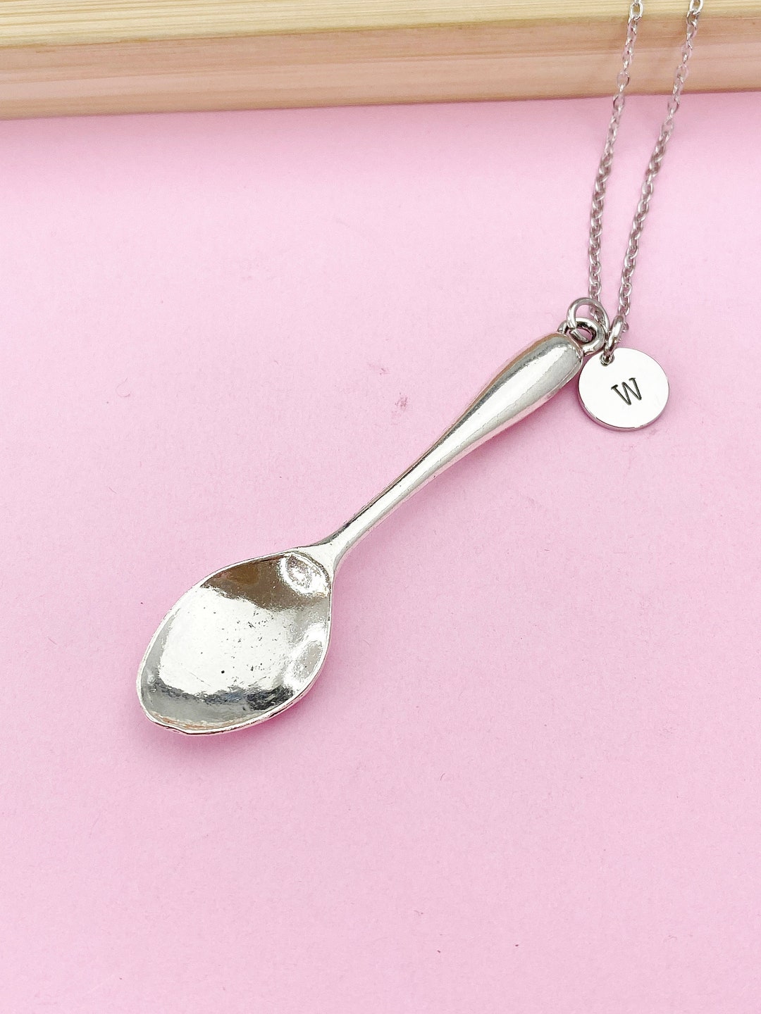 Silver Spoon Necklace, Spoon Jewelry Gift, Personalized Gift, N5135 - Etsy