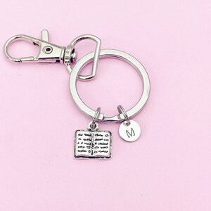 Silver Open Book Charm Keychain, N2566 - Etsy