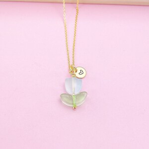 Blue Tulip Necklace in Gold, AN5303 - Etsy