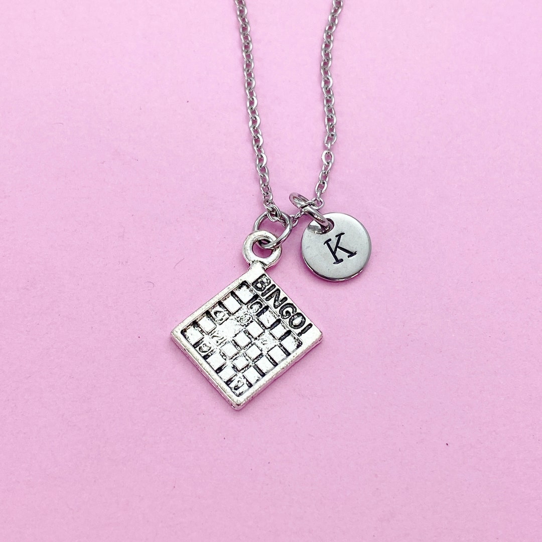 Silver Bingo Necklace, Bingo Club Gift, N1883 - Etsy