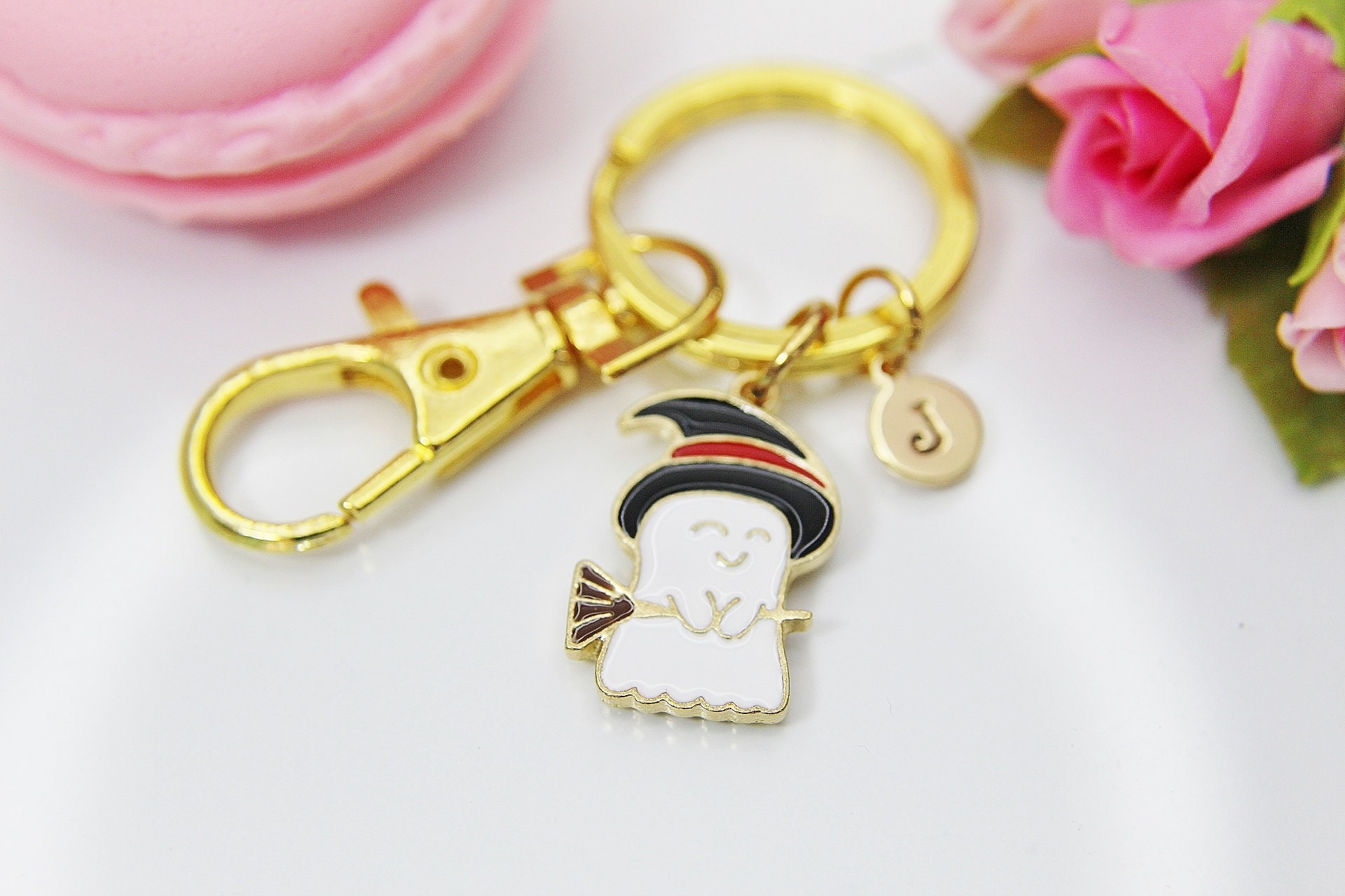 Halloween Keychain Cute Ghost Witch Fall Autumn Gift - Etsy UK