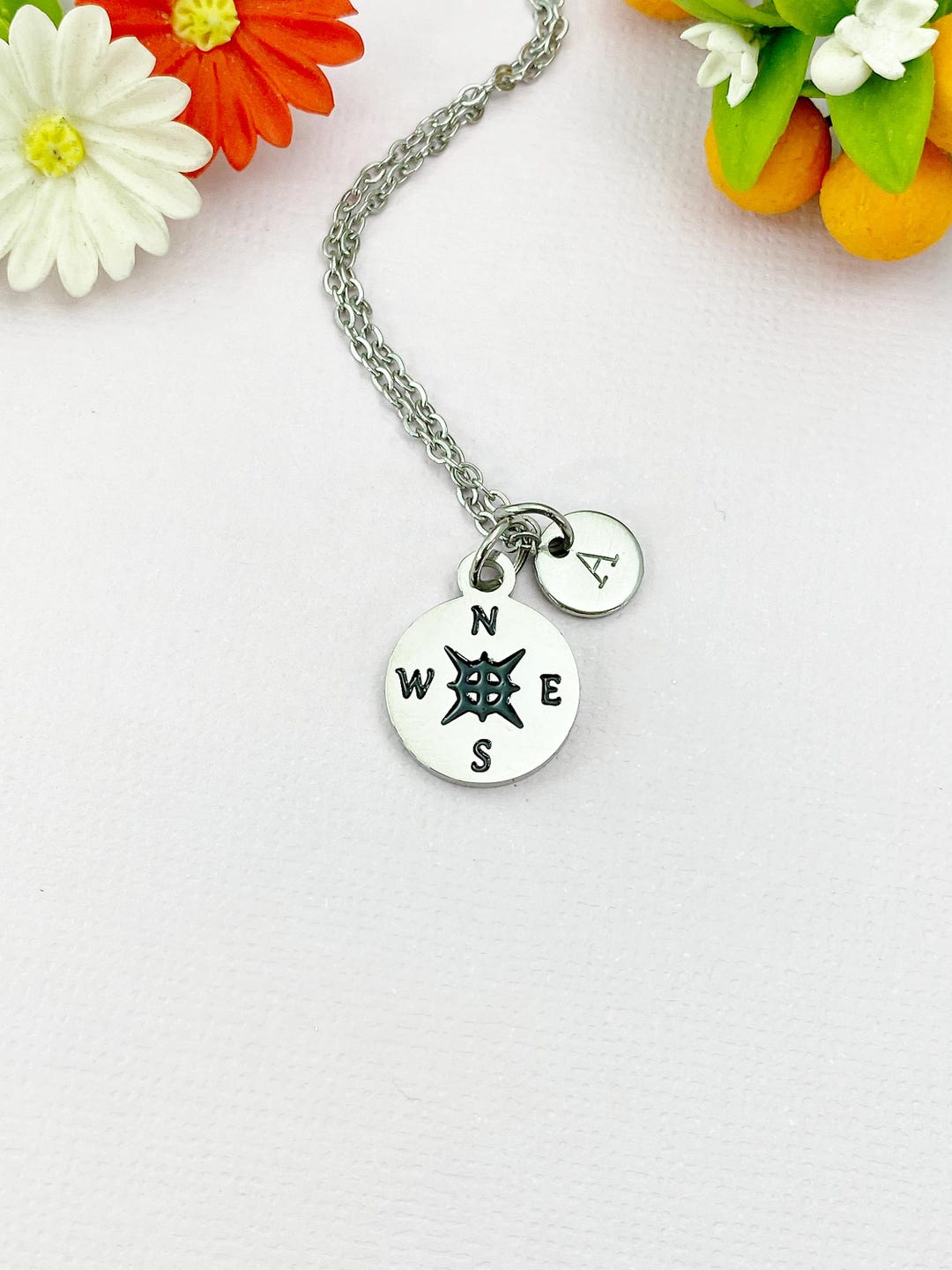 Compass Charm Necklace – Symbol of Guidance, Purpose & Strength for ...
