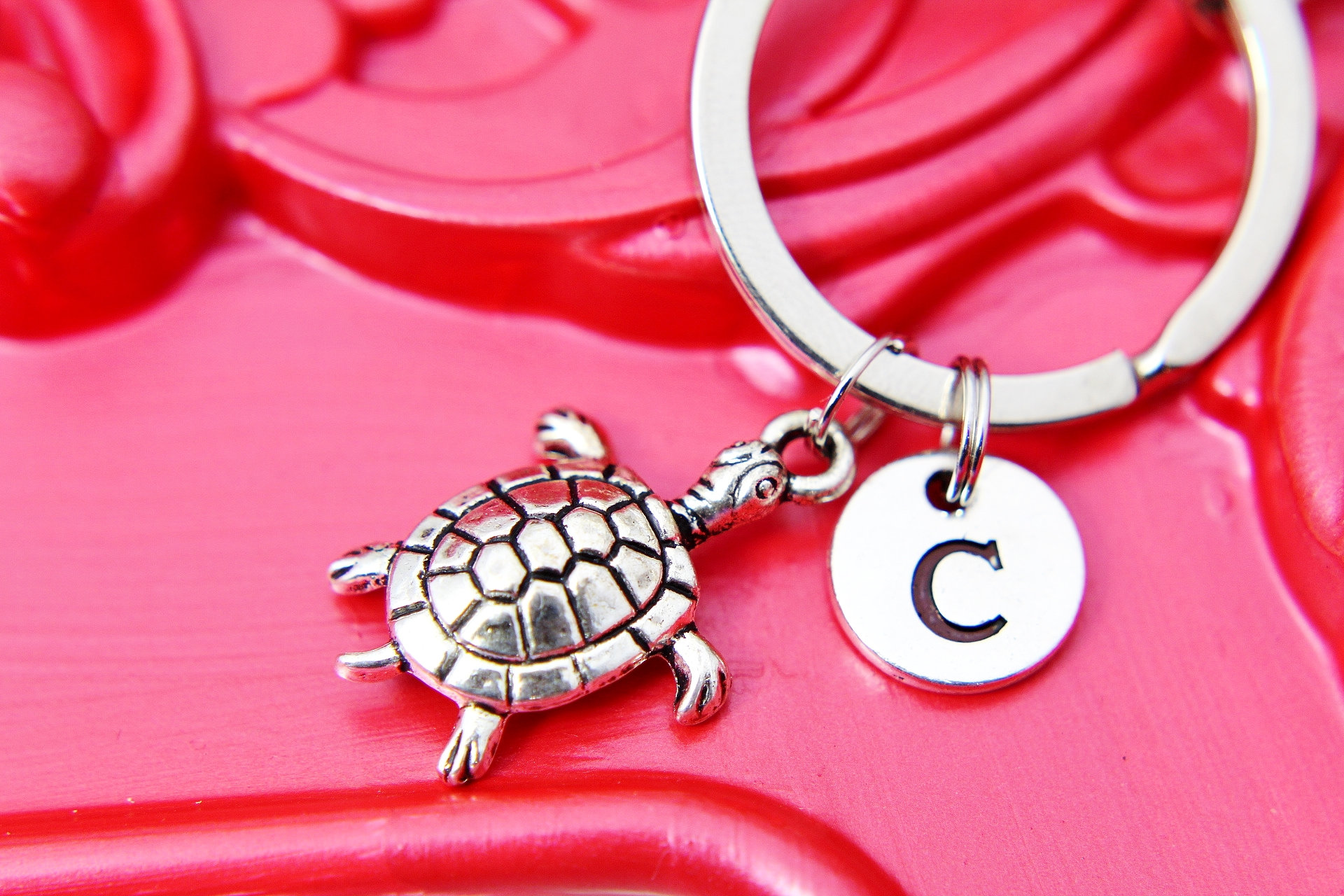 Tortoise Keychain Turtle Keychain Turtle Charm Personalized | Etsy