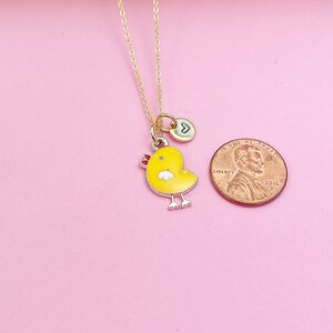 Gold Cute Yellow Chicken Charm Necklace Personize Customize Charm ...