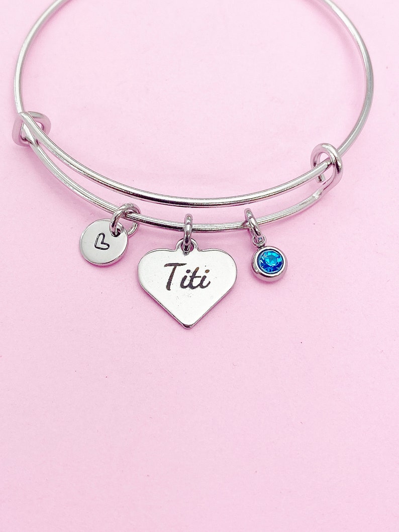 Best Christmas Gifts for Titi, Stainless Steel Heart Titi Bracelet ...
