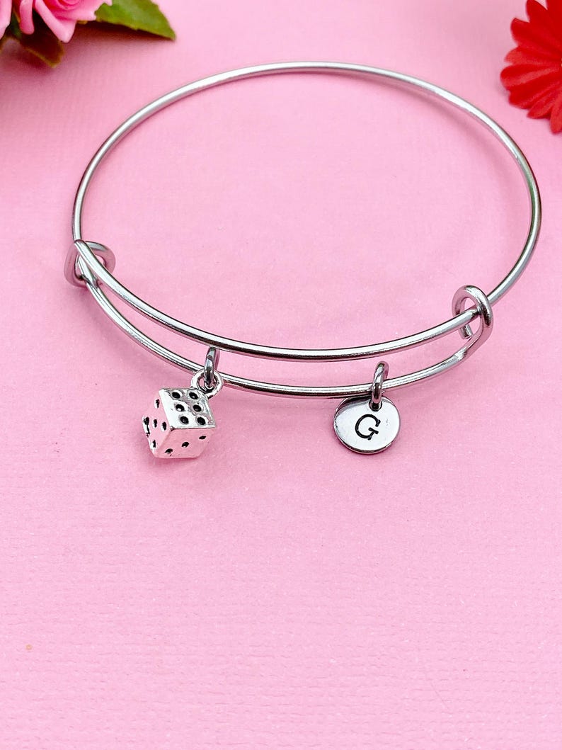 Silver Dice Charm Bracelet, Dice Games Bunco Jewelry Gifts, N4575 - Etsy