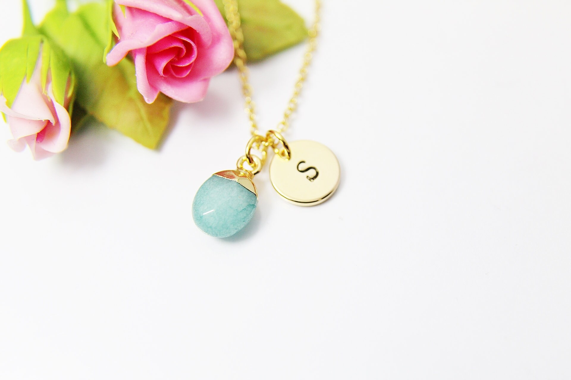 Jade Necklace Natural Green Jade Gemstone Jewelry Birthstone - Etsy