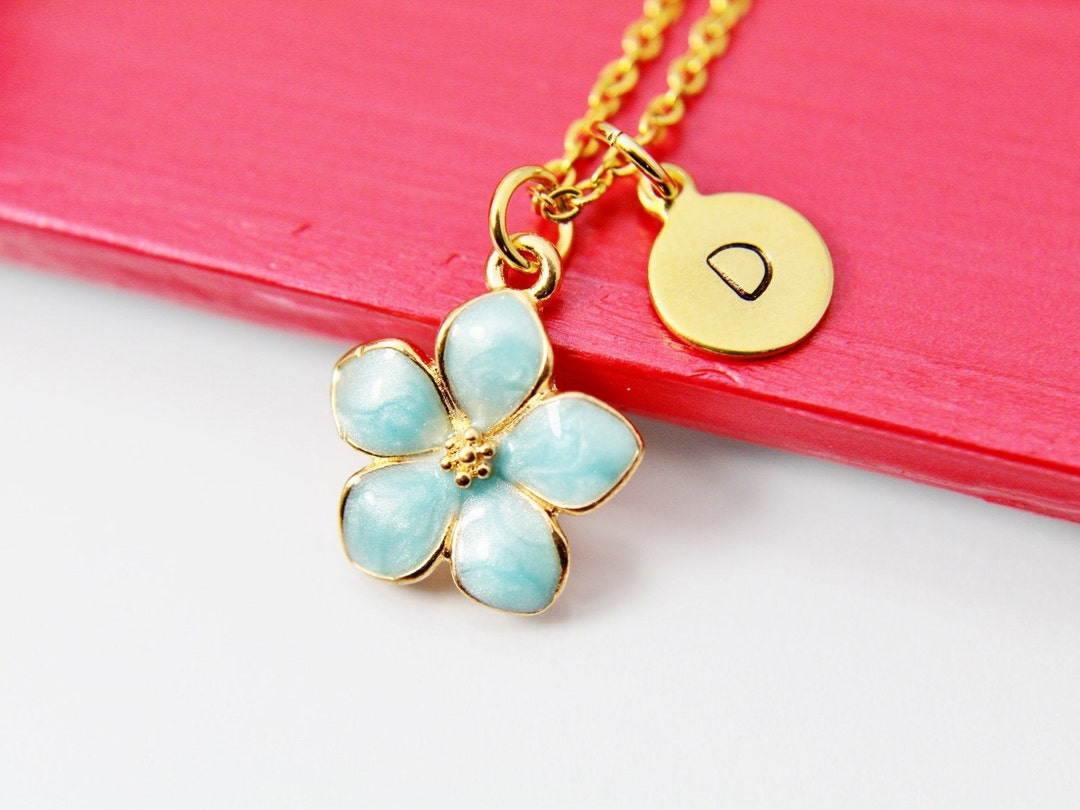 Magnolias Necklace Gold Magnolias Flower Charm Birthdays - Etsy