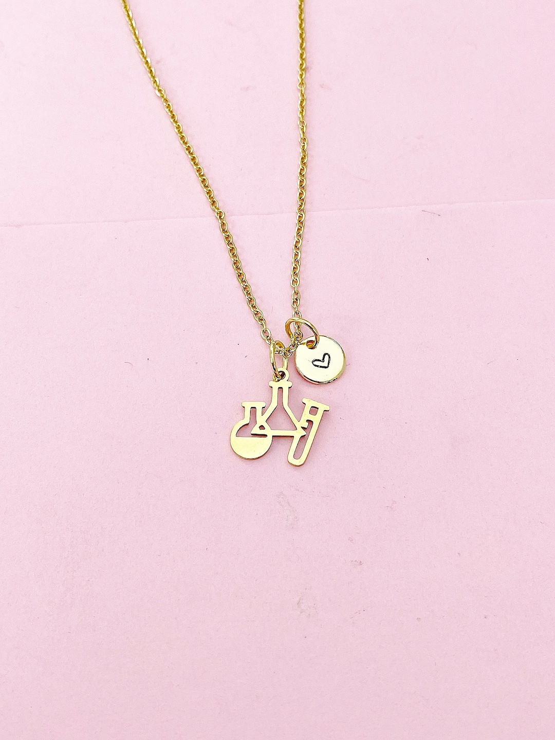Gold Science Laboratory Beaker Necklace, Chemistry Science Teacher ...