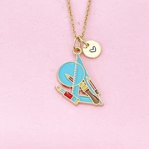 Gold Ruler Protractor Charm Necklace, Bracelet or Keychain Option ...