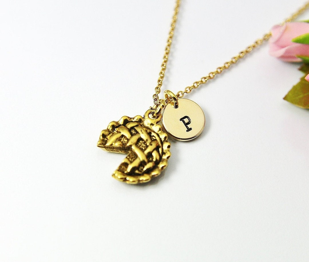 Grandma Necklace Gift Gold Apple Pie Necklace Pie Necklace - Etsy