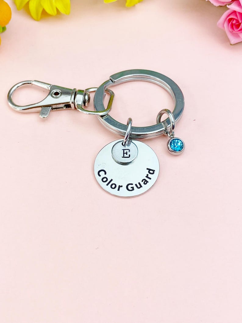 Color Guard Charm Keychain, Senior School Marching Band Jewelry Gift ...
