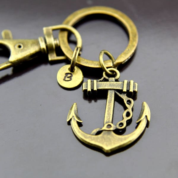 Anchor Keychain - Etsy