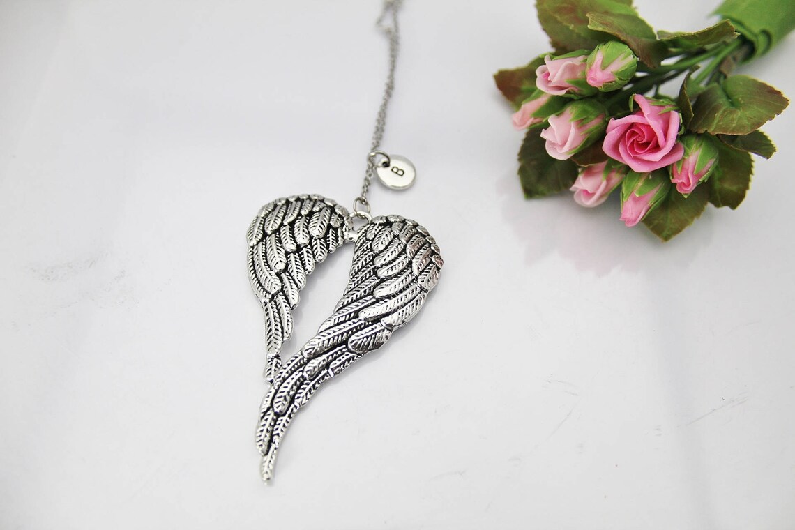 Guardian Angel Wing Necklace Silver Guardian Angel Wing | Etsy
