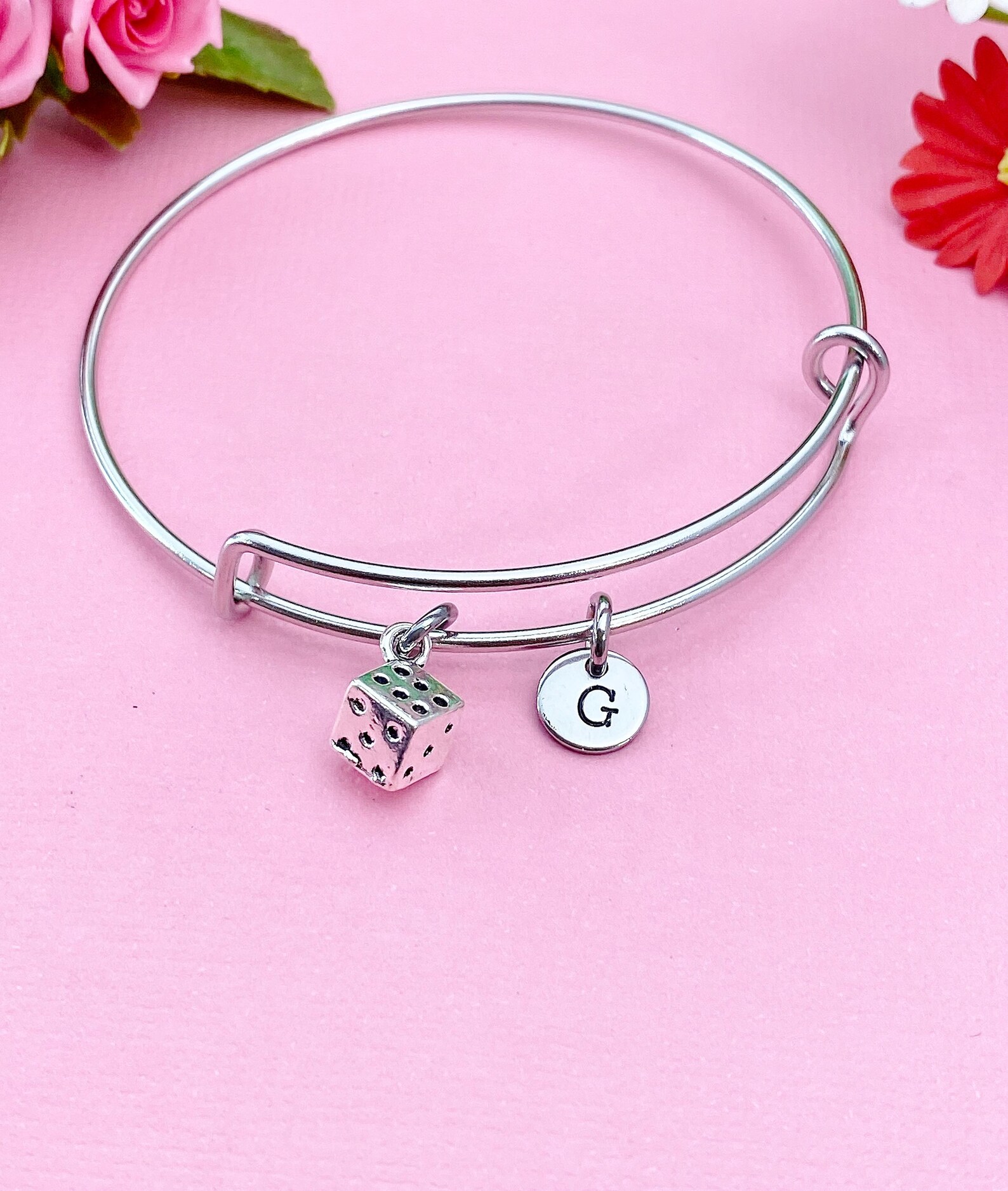 Silver Dice Charm Bracelet, Dice Games Bunco Jewelry Gifts, N4575 - Etsy