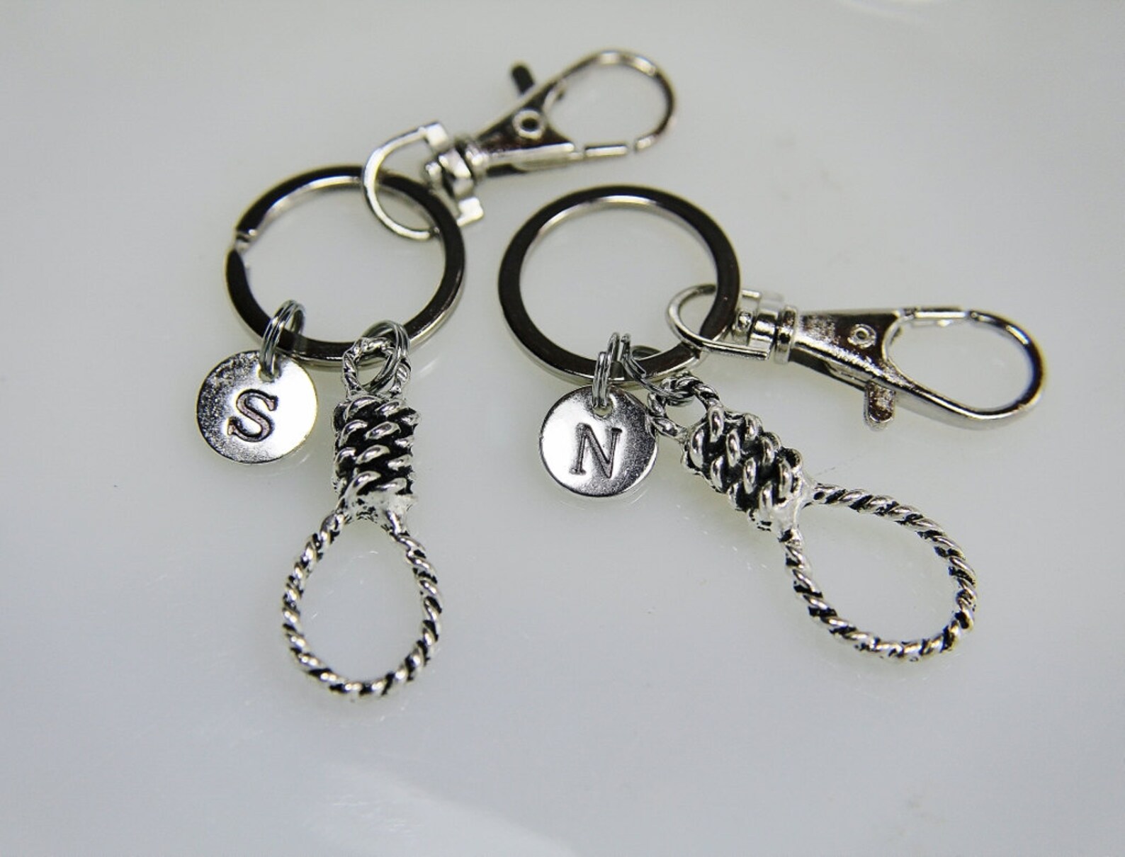 Knot Rope Charm Keychain Knot Rope Charm Gothic Jewelry - Etsy