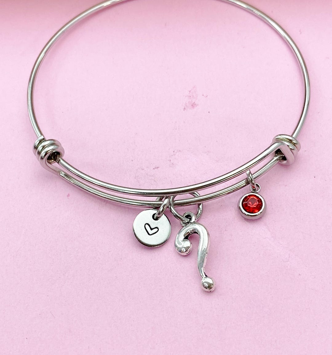 Silver Question Mark Punctuation Charm Bracelet, N6202B - Etsy