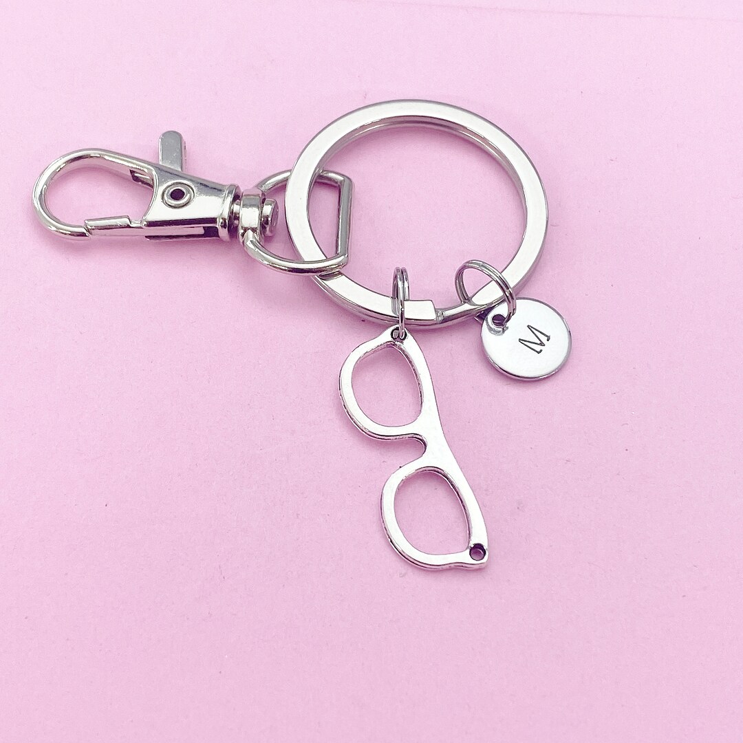 Silver Eyeglasses Charm Keychain, Ophthalmologist Gifts, Reading ...