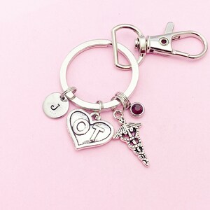 Occupational Therapist Keychain, Caduceus OT Heart Charm, Graduation ...