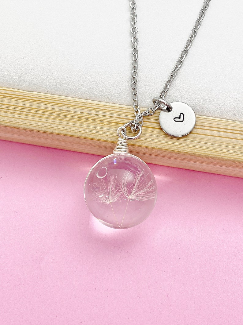 Silver Dandelion Charm Necklace, Wish Birthday Mother's Day Gifts Ideas ...