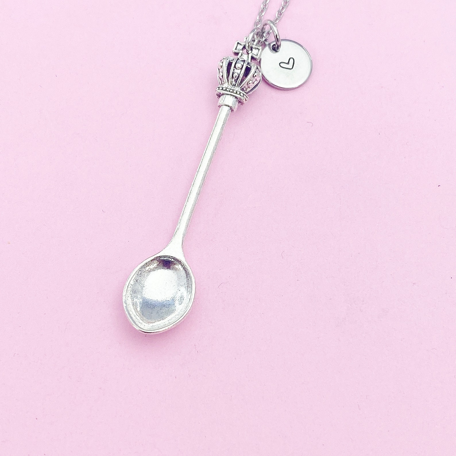 Kitchen Utensil Cross Crown Spoon Charm Necklace, N5604 - Etsy