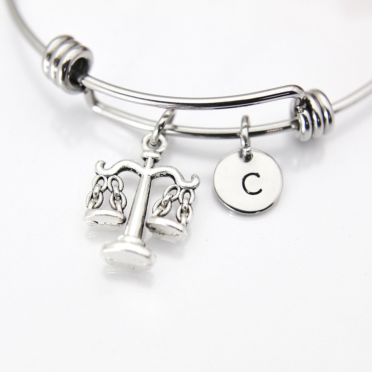 Justice Scale Bracelet Justice Scale Bangle Lawyer Charm - Etsy