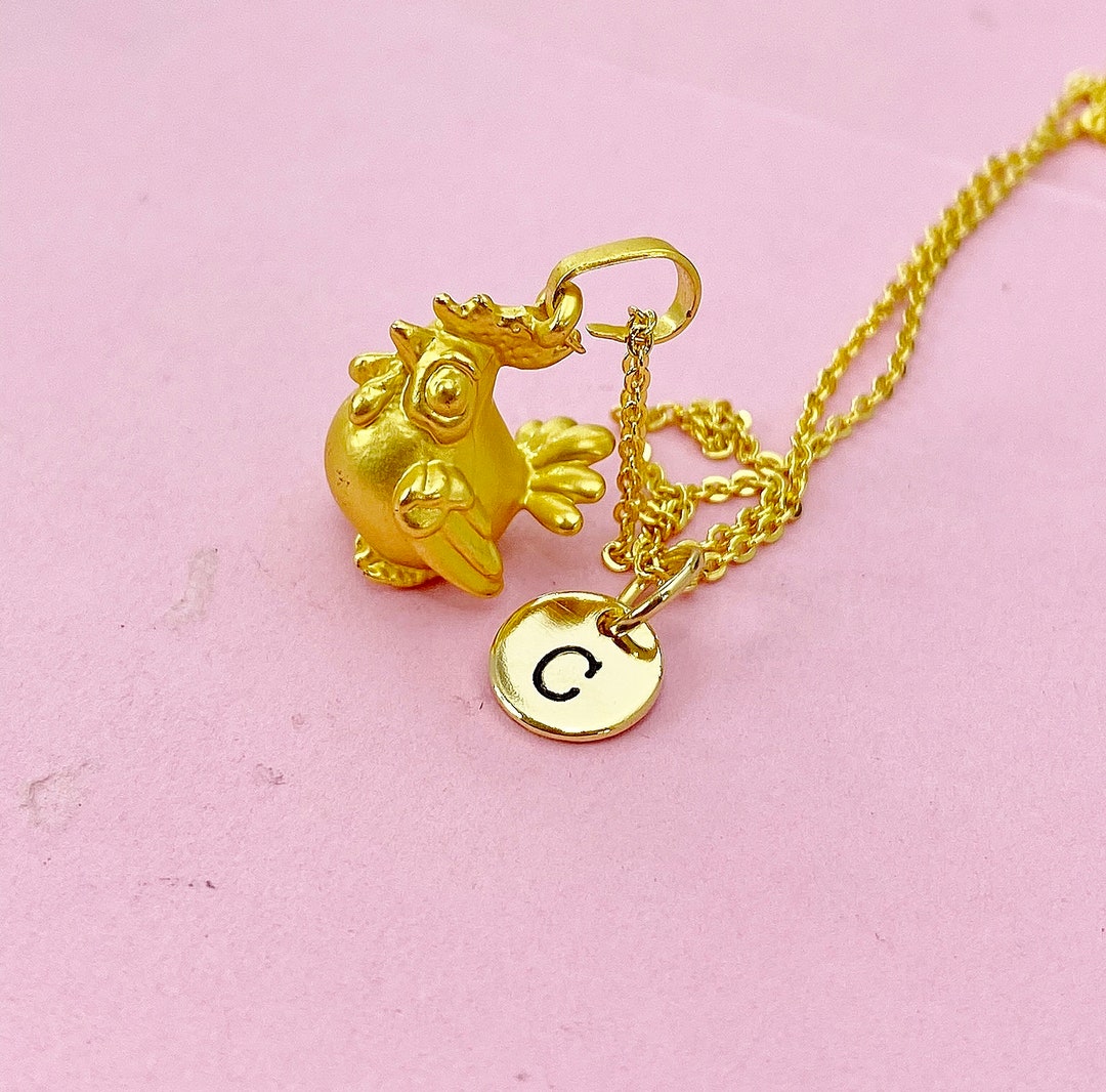 Gold Cute Chicken Hen Rooster Charm Necklace, N5288 - Etsy