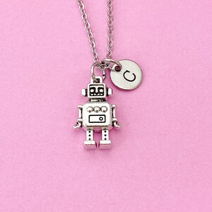 Silver Robot Charm Necklace, Robot Pendants, Robotics Gifts ...
