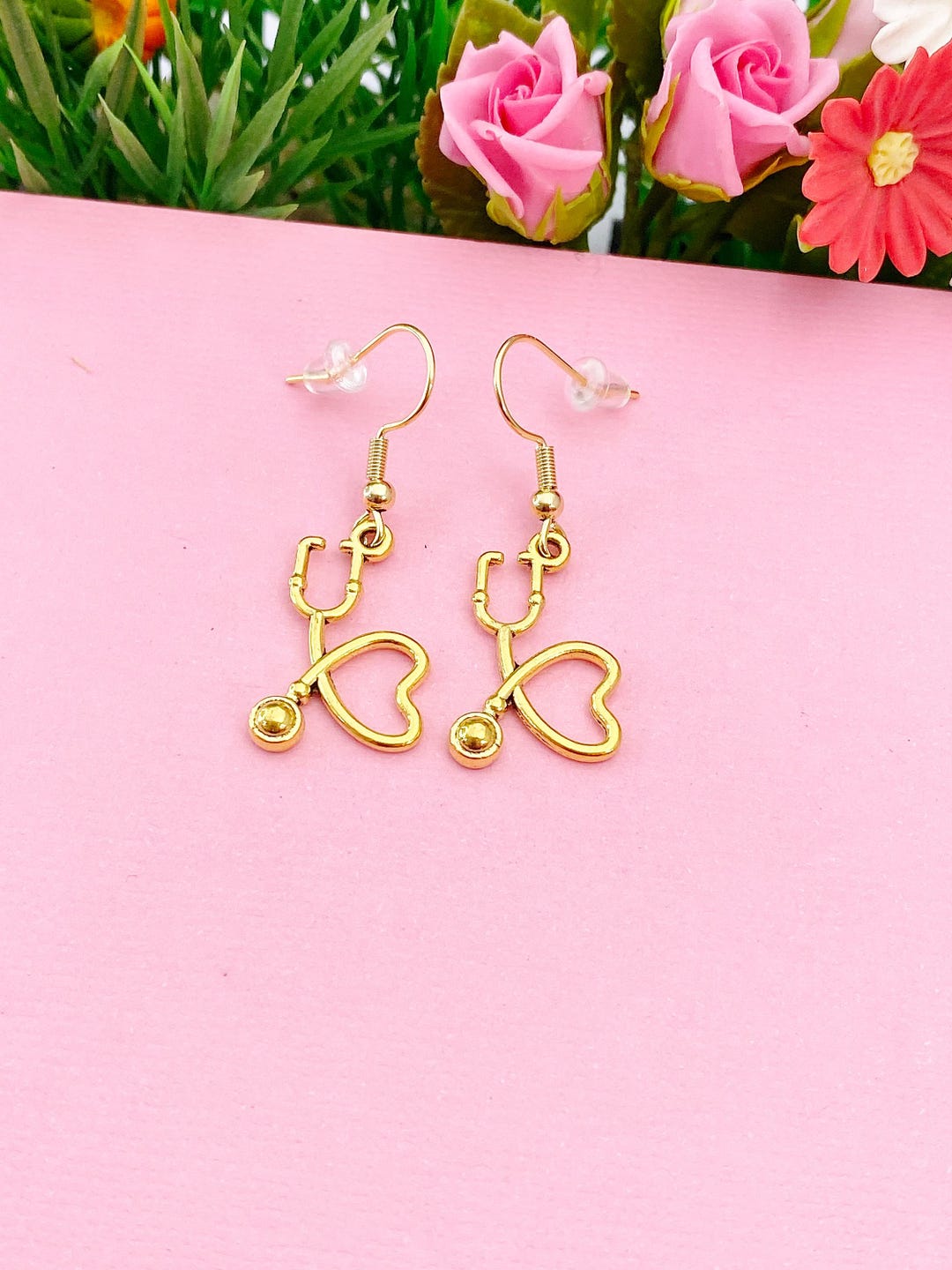 Stethoscope Earrings, Doctor Nurse Med School Graduation Gift, N3407 - Etsy
