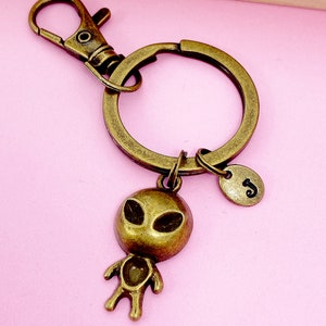 Antique Bronze UFO Charm Keychains UFO Pendant Keychains UFO Keyring ...