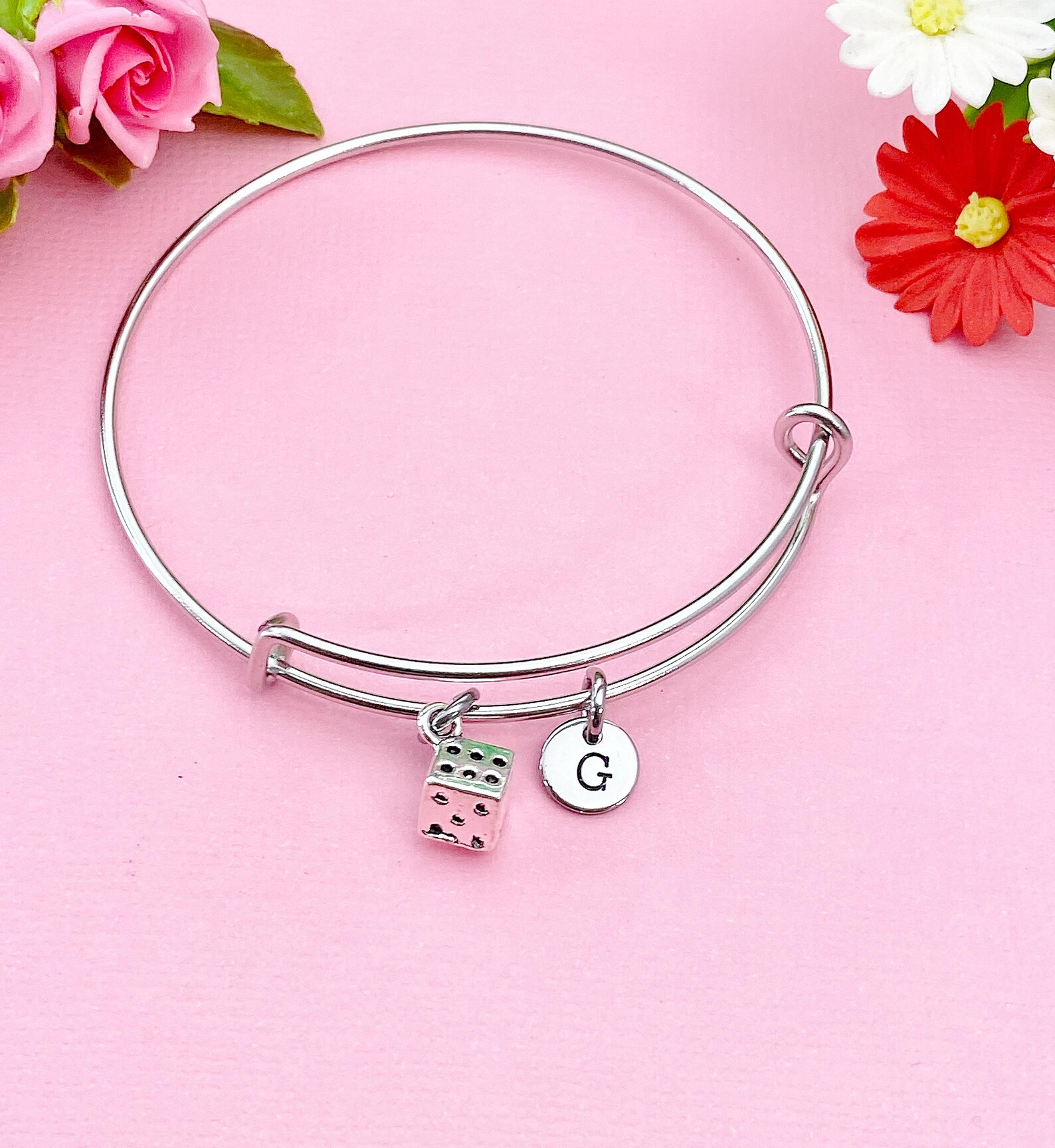 Silver Dice Charm Bracelet, Dice Games Bunco Jewelry Gifts, N4575 - Etsy